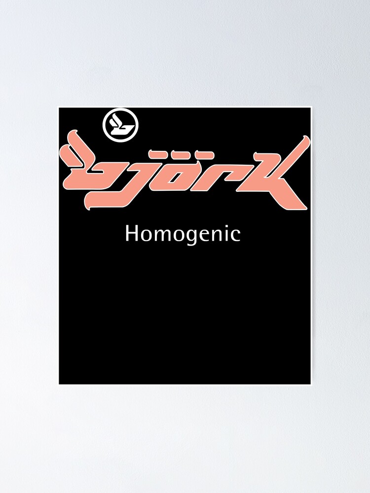 "Graphic Bjork Homogenic Logo Album (Peach White)" Poster for Sale by ...