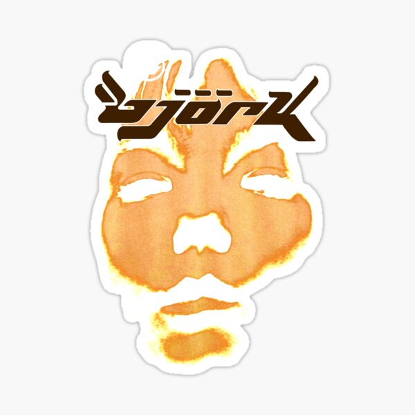 "Graphic Bjork Homogenic Vintage Face Logo Album (Yellow)" Sticker by ...