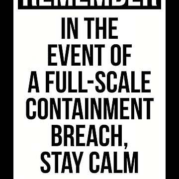 "SCP Warning Poster Containment Breach" Poster by Raildur | Redbubble