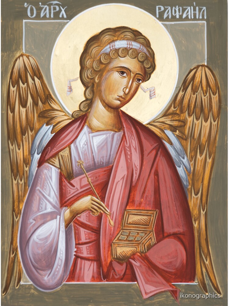 "Archangel Raphael" Sticker for Sale by ikonographics | Redbubble