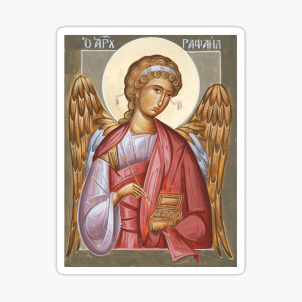 "Archangel Raphael" Sticker for Sale by ikonographics | Redbubble