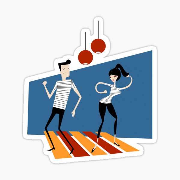 "Beatnik Dance" Sticker for Sale by Plan8 | Redbubble