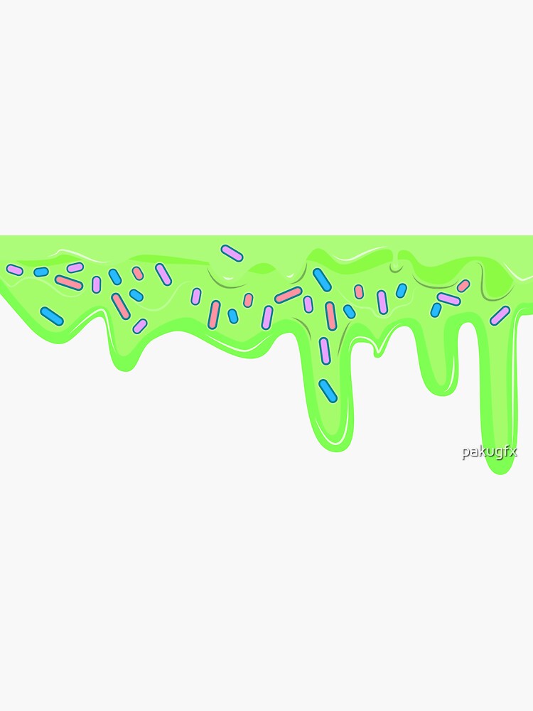 "Dripping donut green glaze" Sticker for Sale by pakugfx | Redbubble