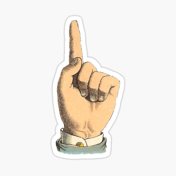 "Vintage Pointing Finger" Sticker by AntiqueImages | Redbubble