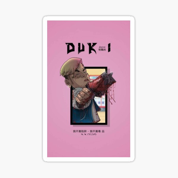 "Duki devil mode" Sticker by Rapmania | Redbubble