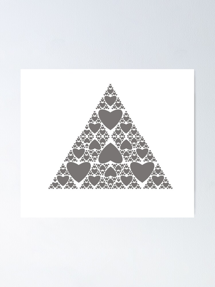 "Heart Sierpinski Triangle" Poster by beabuks | Redbubble