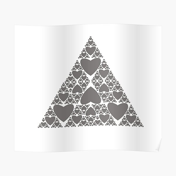 "Heart Sierpinski Triangle" Poster by beabuks | Redbubble