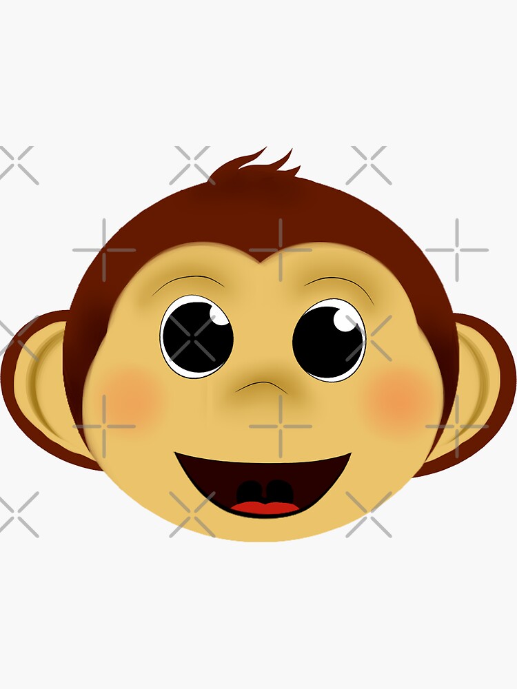 "Happy Little Monkey!" Sticker for Sale by ChePanArt | Redbubble