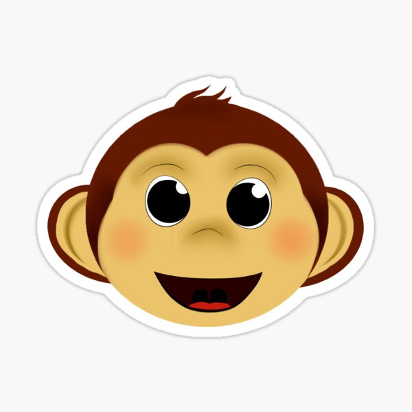 "Happy Little Monkey!" Sticker for Sale by ChePanArt | Redbubble