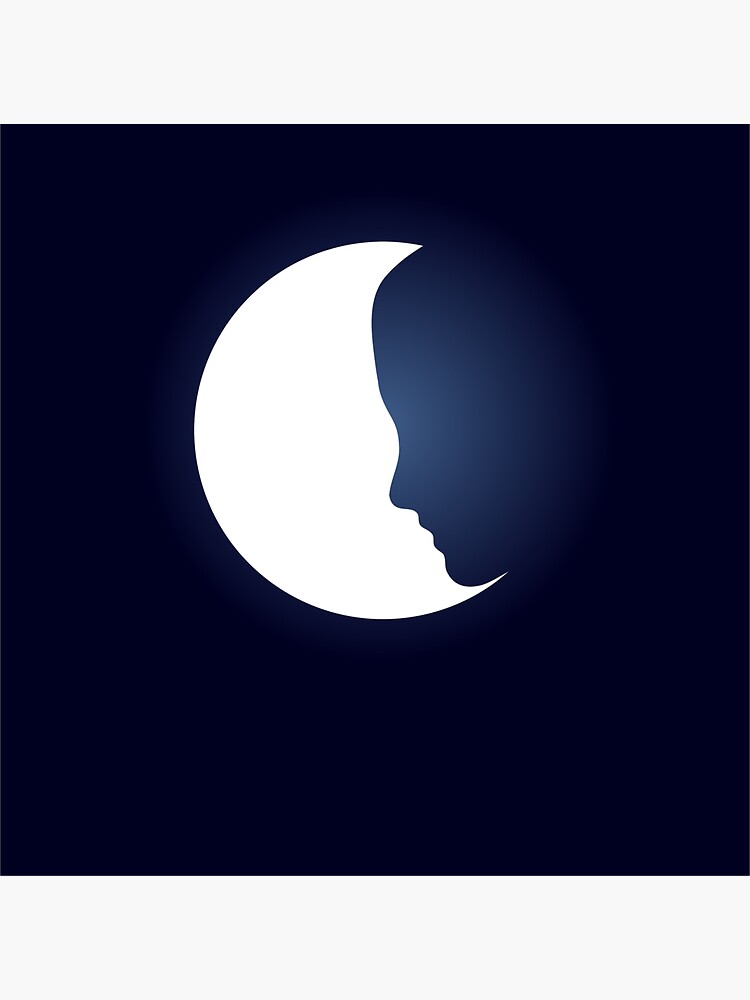 "Moon head art" Sticker for Sale by abigailfullerto | Redbubble