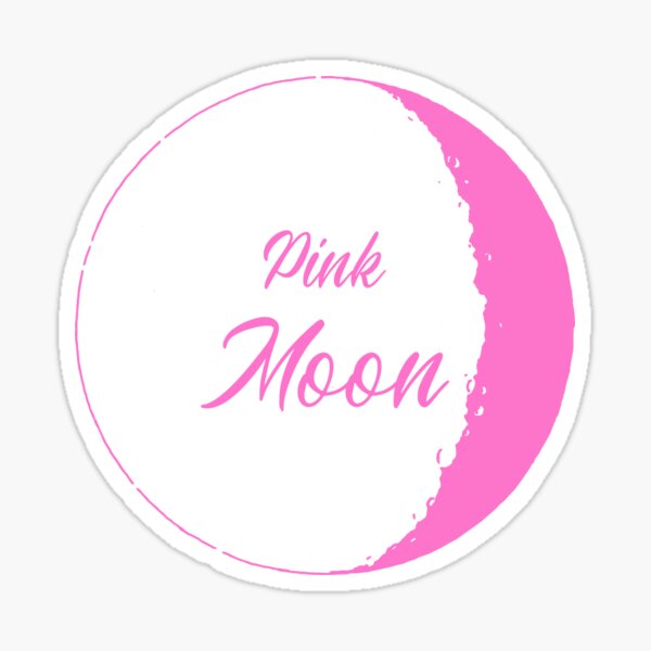 "Pink Moon" Sticker for Sale by TheGildedCastle | Redbubble