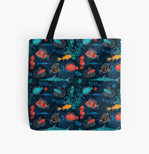 "Tropical Fish Under the Sea" Tote Bag by peacockcards | Redbubble