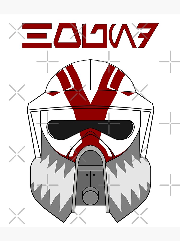 Clone Helmet Sergeant Hound Premium Matte Vertical Poster