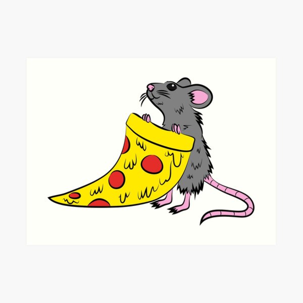 "Pizza Rat" Art Print for Sale by leahcultice | Redbubble
