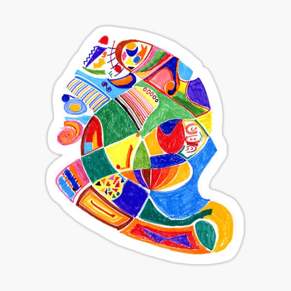 "Colors 1 (Abstract Art)" Sticker for Sale by virgo007 | Redbubble