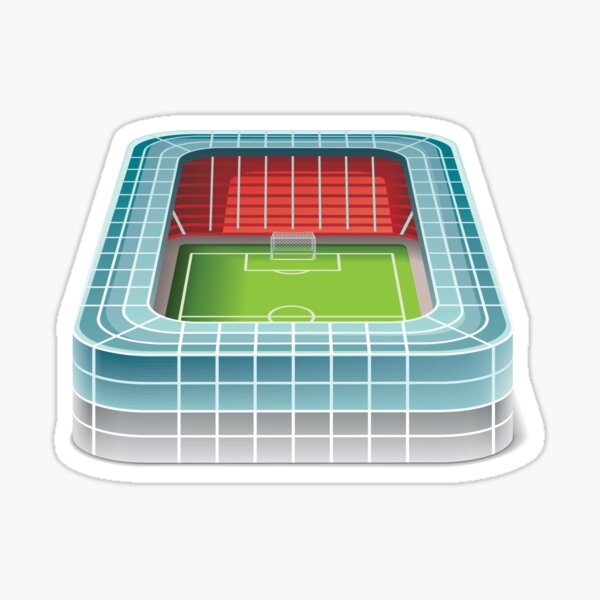 "Football stadium design" Sticker for Sale by abigailfullerto | Redbubble