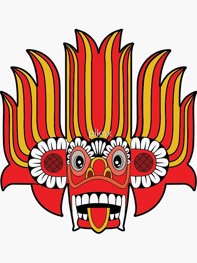 "Gara Yaka Sri Lankan Traditional Devil " Sticker for Sale by piksx ...