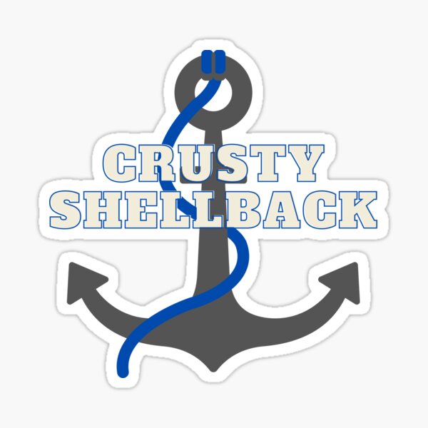 "Crusty Shellback Navy Sailor" Sticker for Sale by Samsdesignshop ...