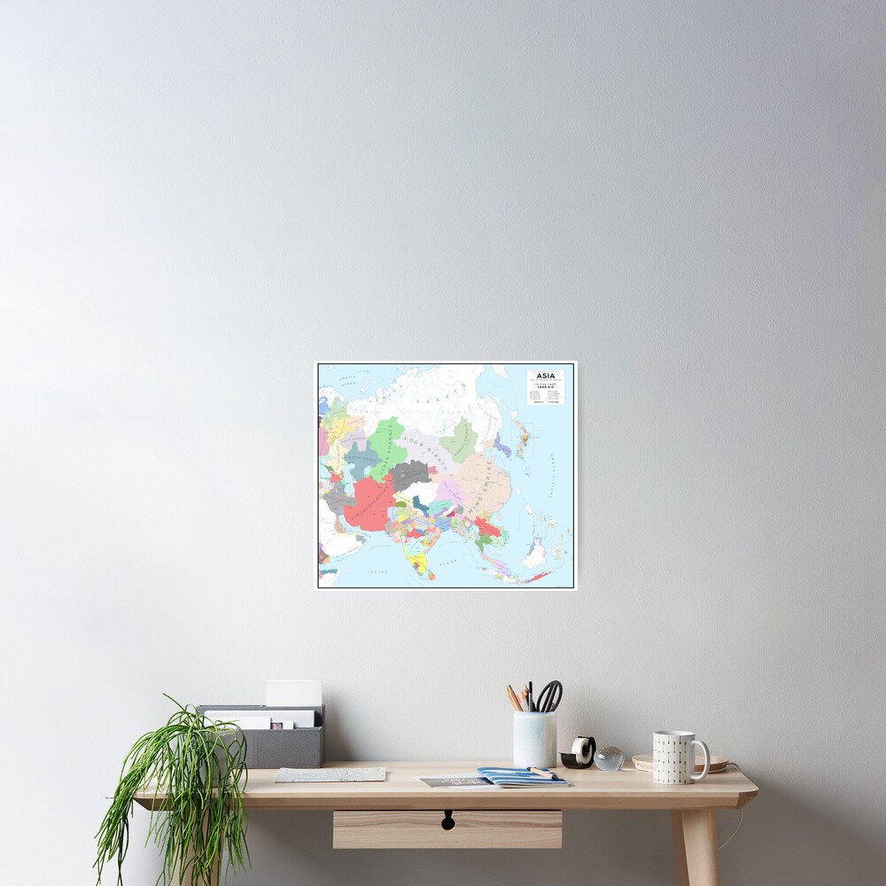 "Map of Asia in 1444" Poster for Sale by acgiter | Redbubble