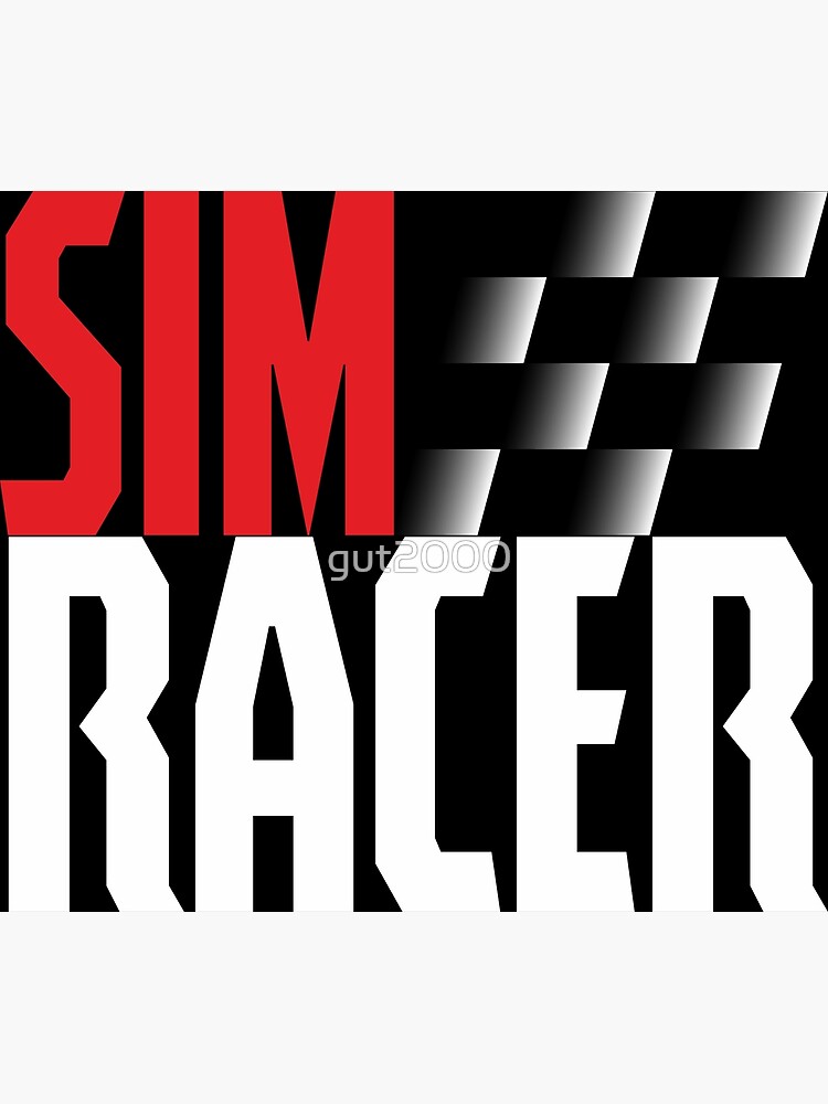 "Sim racing or sim racer checkered flag for simracing" Photographic ...