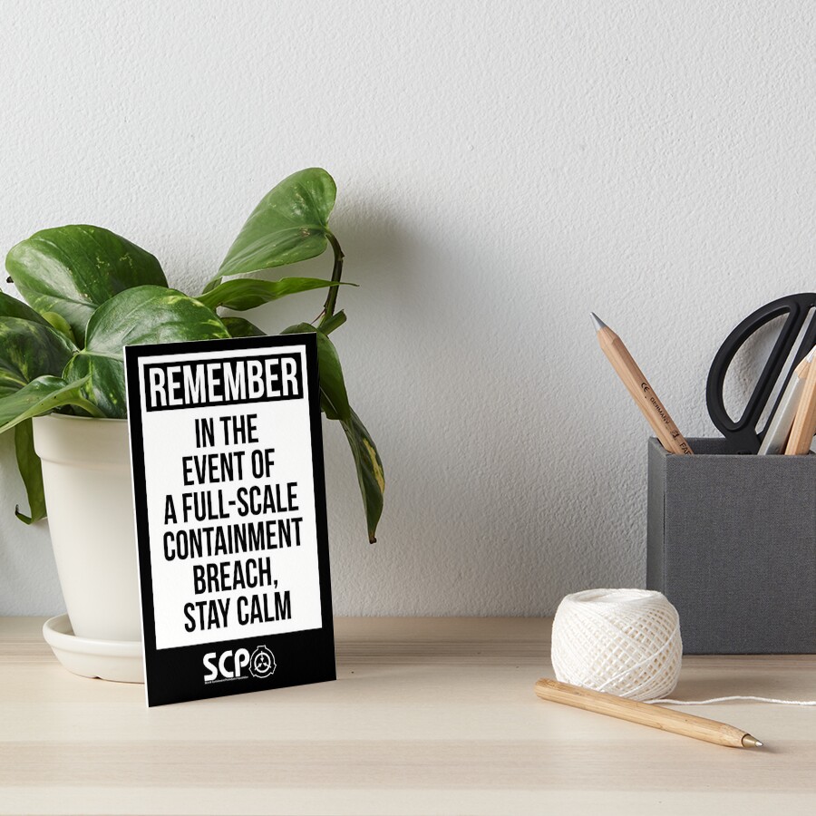 "SCP Warning Poster Containment Breach" Poster by Raildur | Redbubble