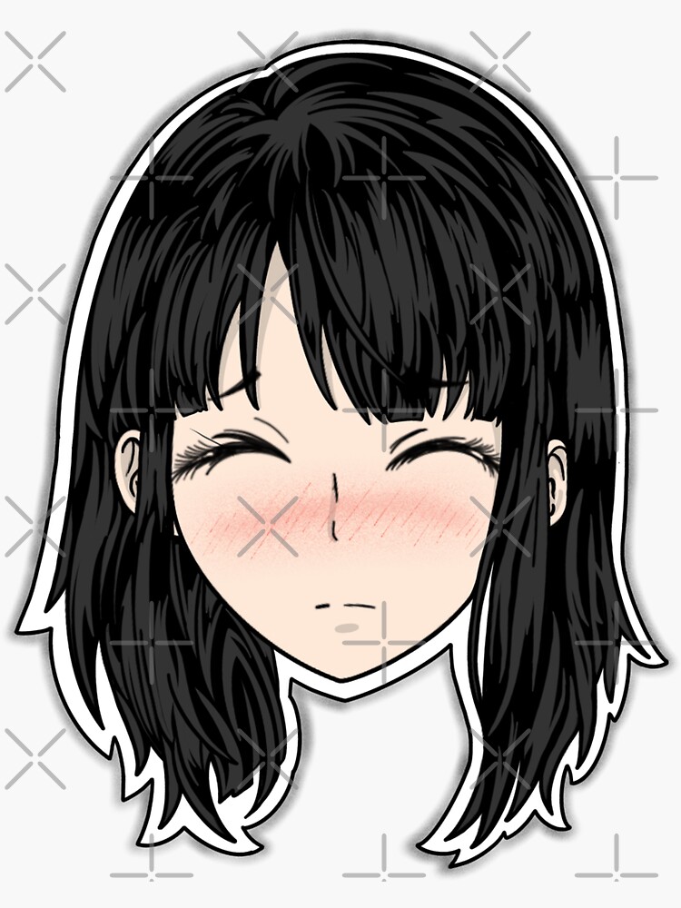 "Shy Anime Girl" Sticker by LoneStarEnts | Redbubble