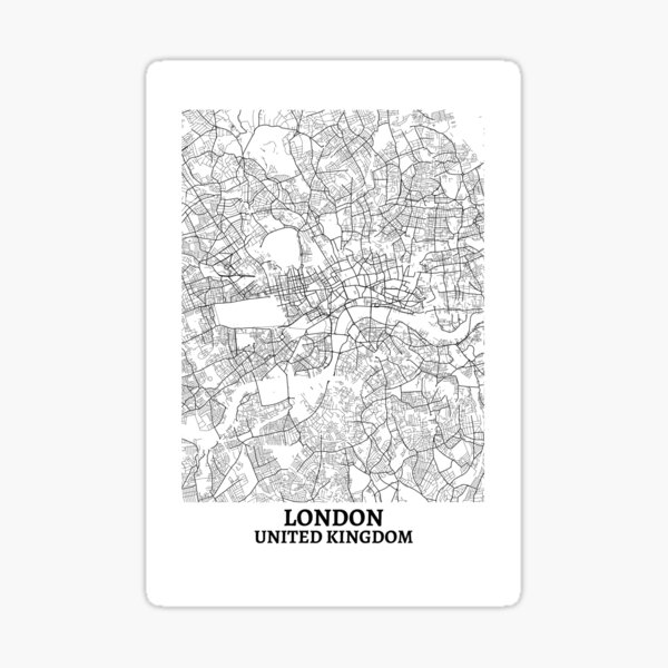 "London, United Kingdom City Map" Sticker for Sale by JordanSy95 ...