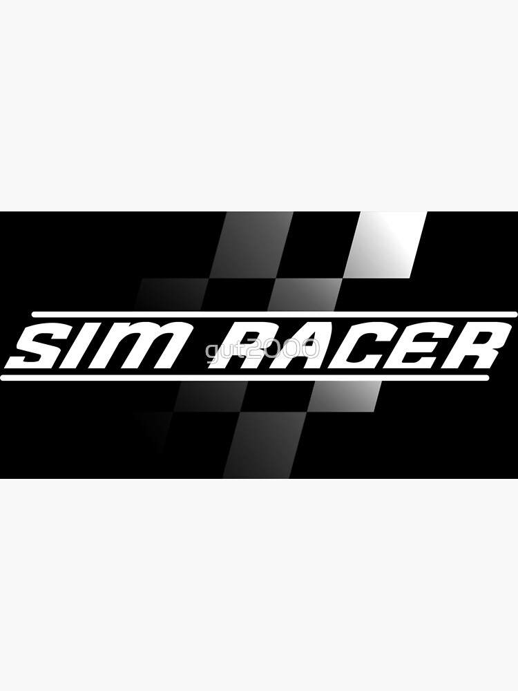 "Sim racing or sim racer checkered flag for simracing" Poster for Sale ...