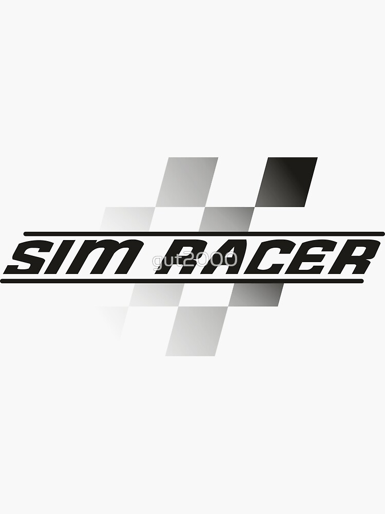 "Sim racing or sim racer checkered flag for simracing" Sticker for Sale ...