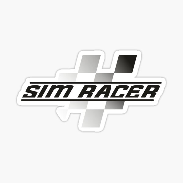 "Sim racing or sim racer checkered flag for simracing" Sticker for Sale ...
