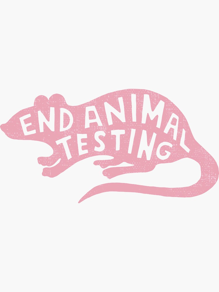 "Stop animal testing" Sticker for Sale by Pictandra | Redbubble