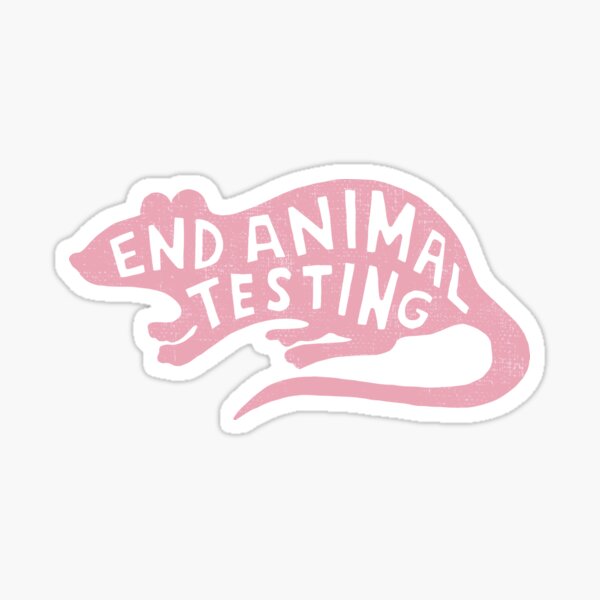 "Stop animal testing" Sticker for Sale by Pictandra | Redbubble