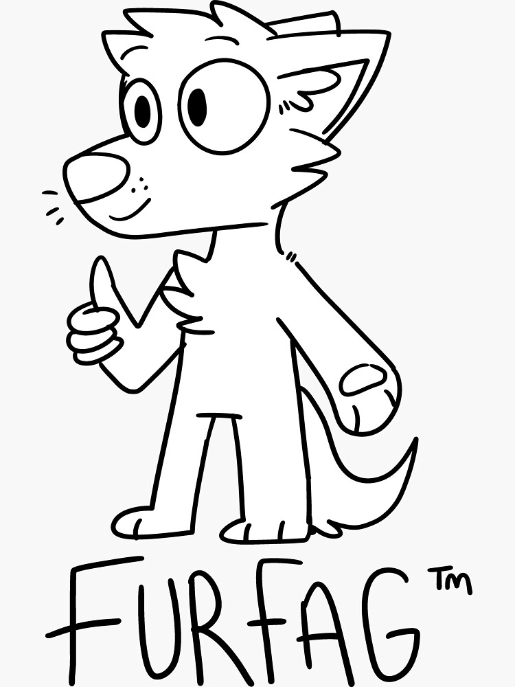 "furfag™" Sticker for Sale by fancymushroom | Redbubble