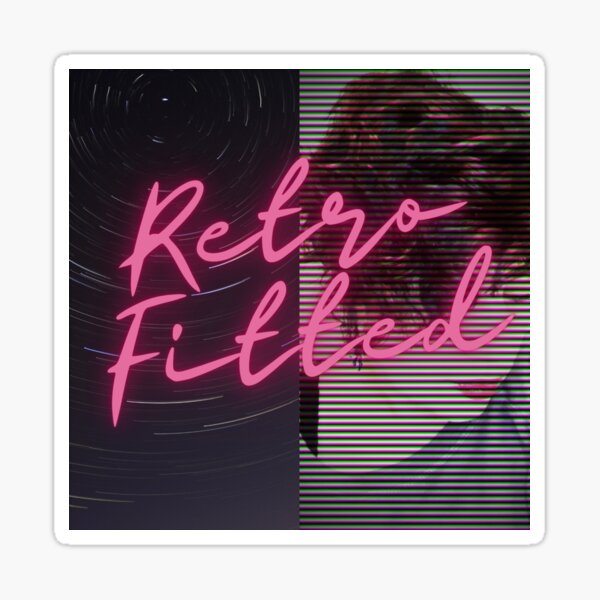 "RetroFitted Face Square" Sticker by RevRetroFitted | Redbubble