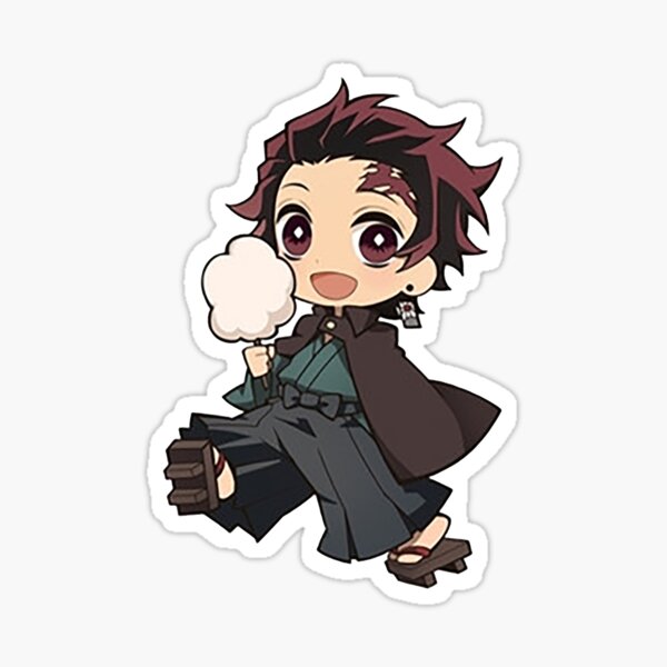 "Demon Slayer Tanjiro Kamado Chibi #2" Sticker by thePeachPit | Redbubble