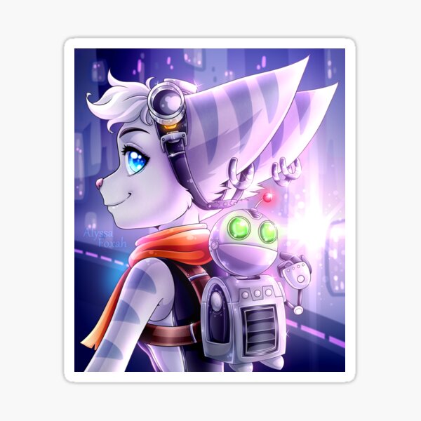 "Rivet - Lombax Girl " Sticker for Sale by AlyssaFoxah | Redbubble