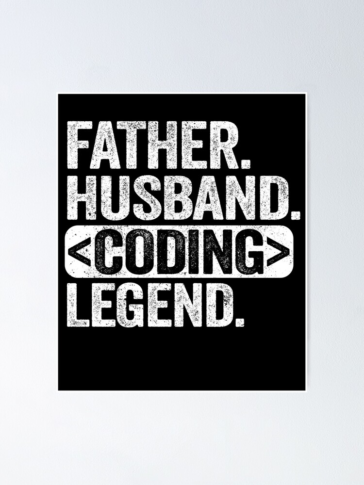 "Father Husband Coding Legend Father's Day Programmer Gift Web ...