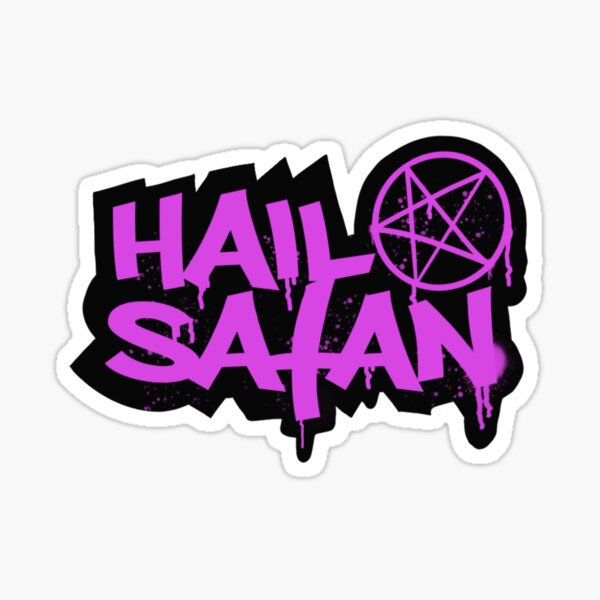 "Hail satan" Sticker for Sale by Tameink | Redbubble