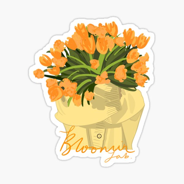 "Bloomin fab " Sticker by diddlysquatsart | Redbubble