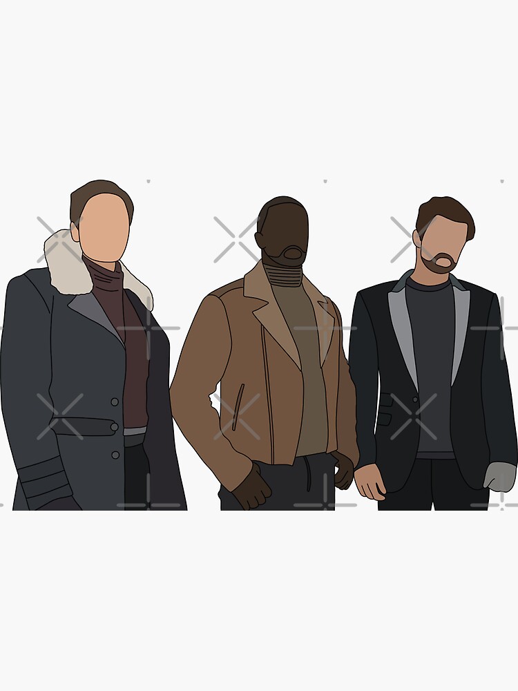 "zemo sam and bucky" Sticker for Sale by designsbysara58 | Redbubble