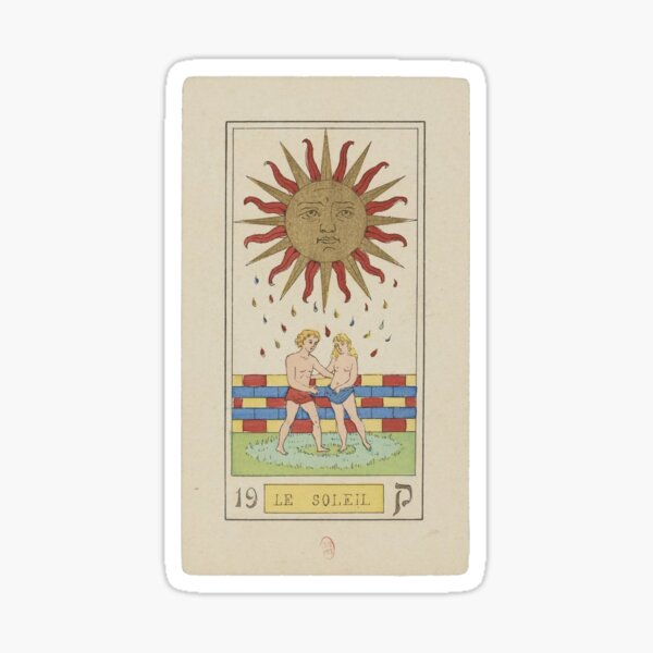 "The Sun (Oswald Wirth Tarot Deck)" Sticker by PatsIsland | Redbubble
