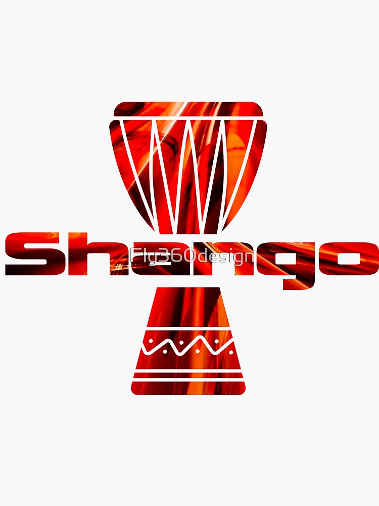 "Shango Orisha Yoruba Santeria drum" Sticker for Sale by Fly360design ...