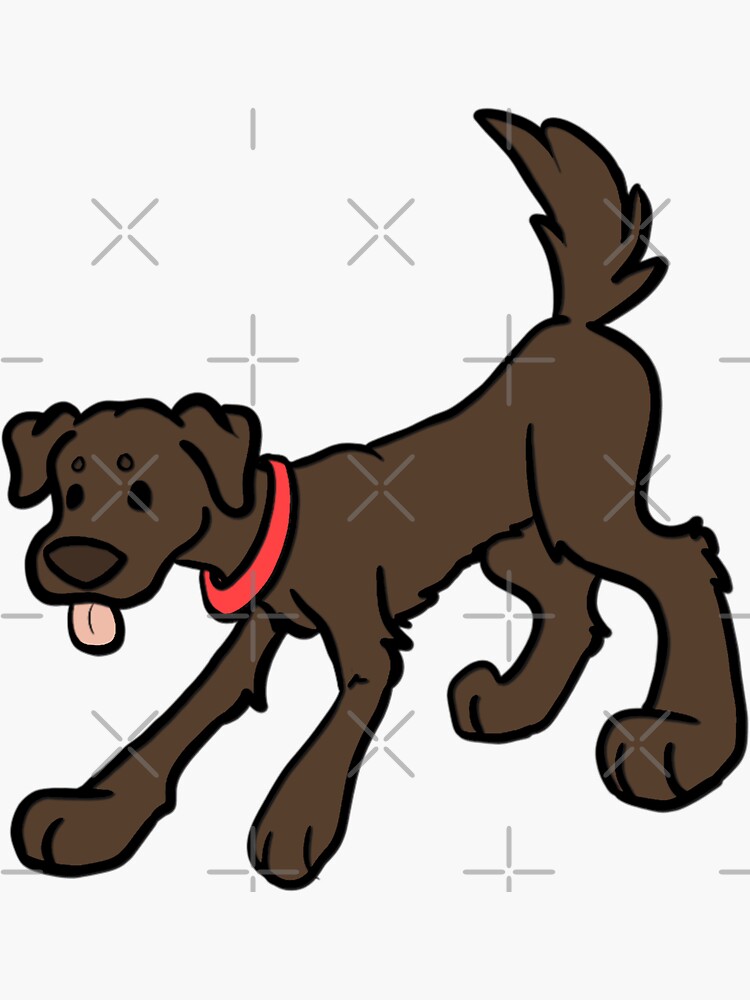 "Chocolate Lab" Sticker by Dancing-Heart | Redbubble