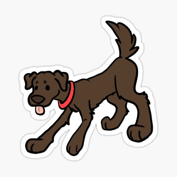 "Chocolate Lab" Sticker by Dancing-Heart | Redbubble