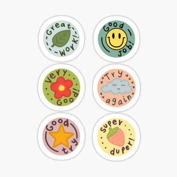 "good job, good try grading teacher sticker pack" Sticker for Sale by ...