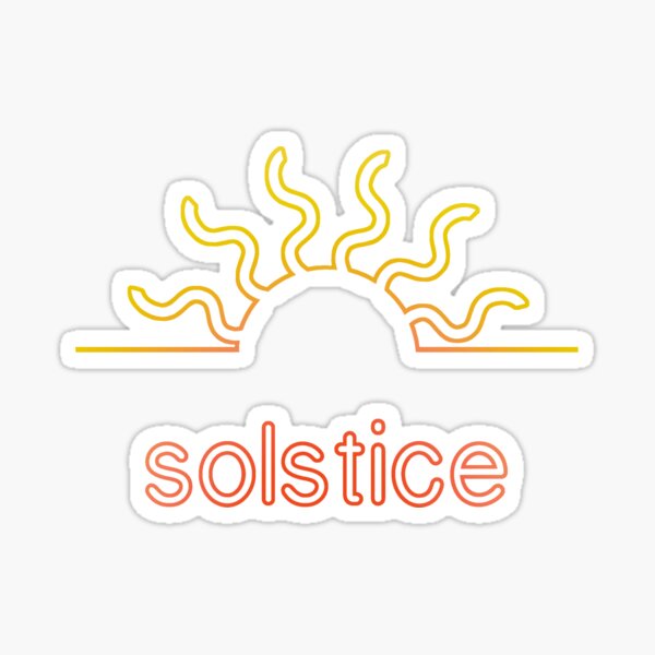 "Solstice (yellow/orange)" Sticker for Sale by debzydesign | Redbubble