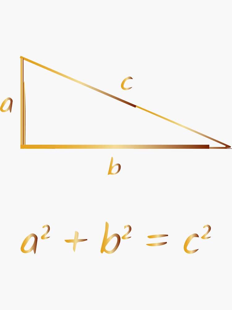 "PYTHAGORAS'S THEOREM" Sticker for Sale by LovelyGames | Redbubble