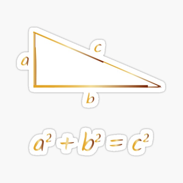 "PYTHAGORAS'S THEOREM" Sticker for Sale by LovelyGames | Redbubble