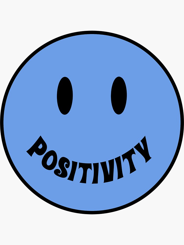 "blue positivity smiley face" Sticker by starbaby222 | Redbubble