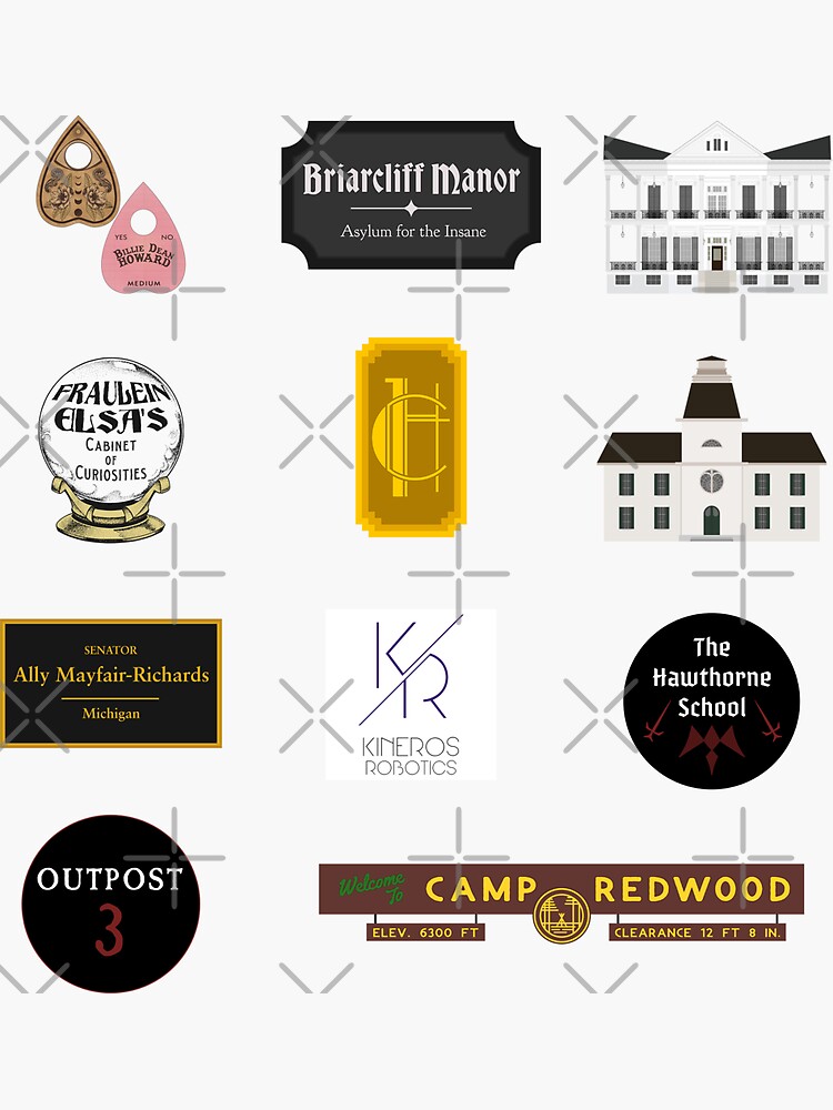 "AHS Sticker Pack" Sticker for Sale by eljayearthgirl | Redbubble